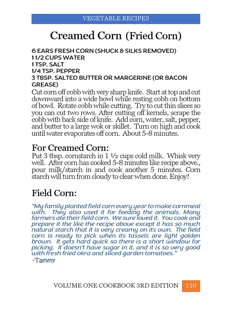 Fried and Cream Corn Vol 1 | PDF