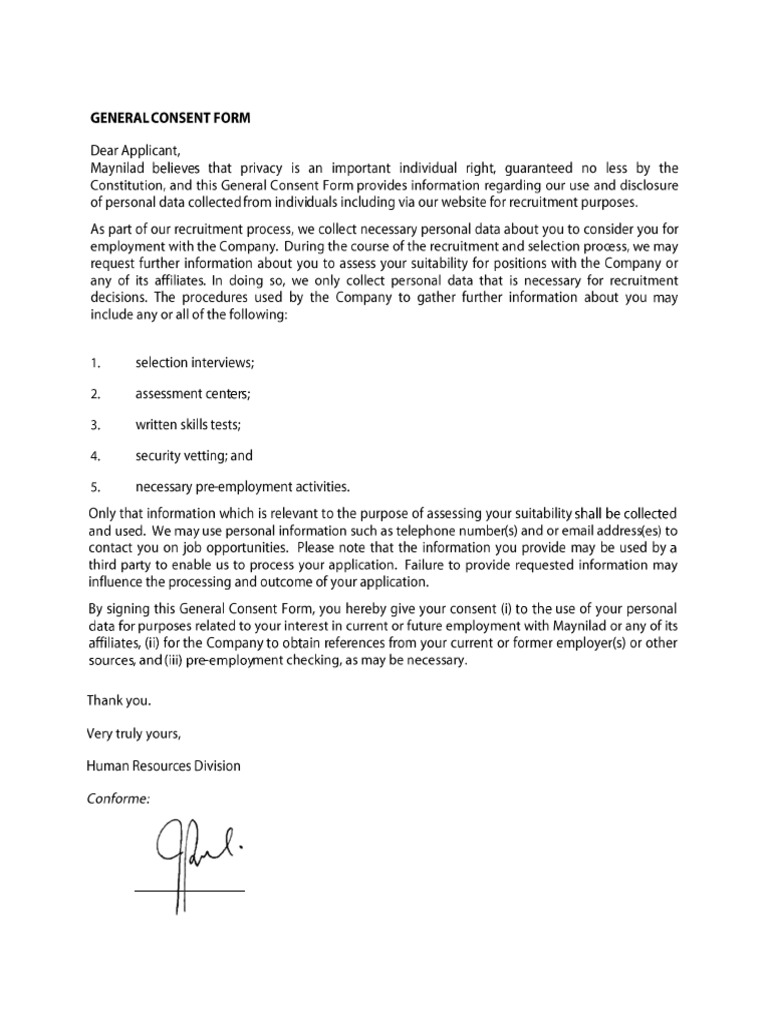 General Consent Form - John Magcaiyo | PDF