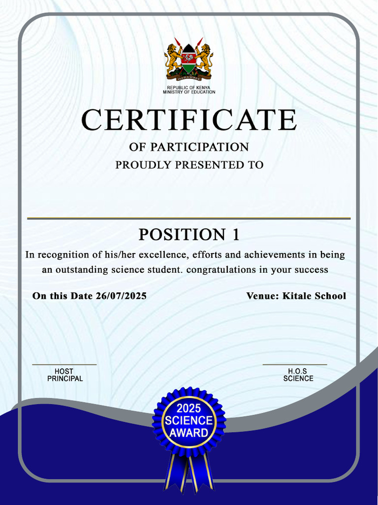 Kitale School Positions | PDF