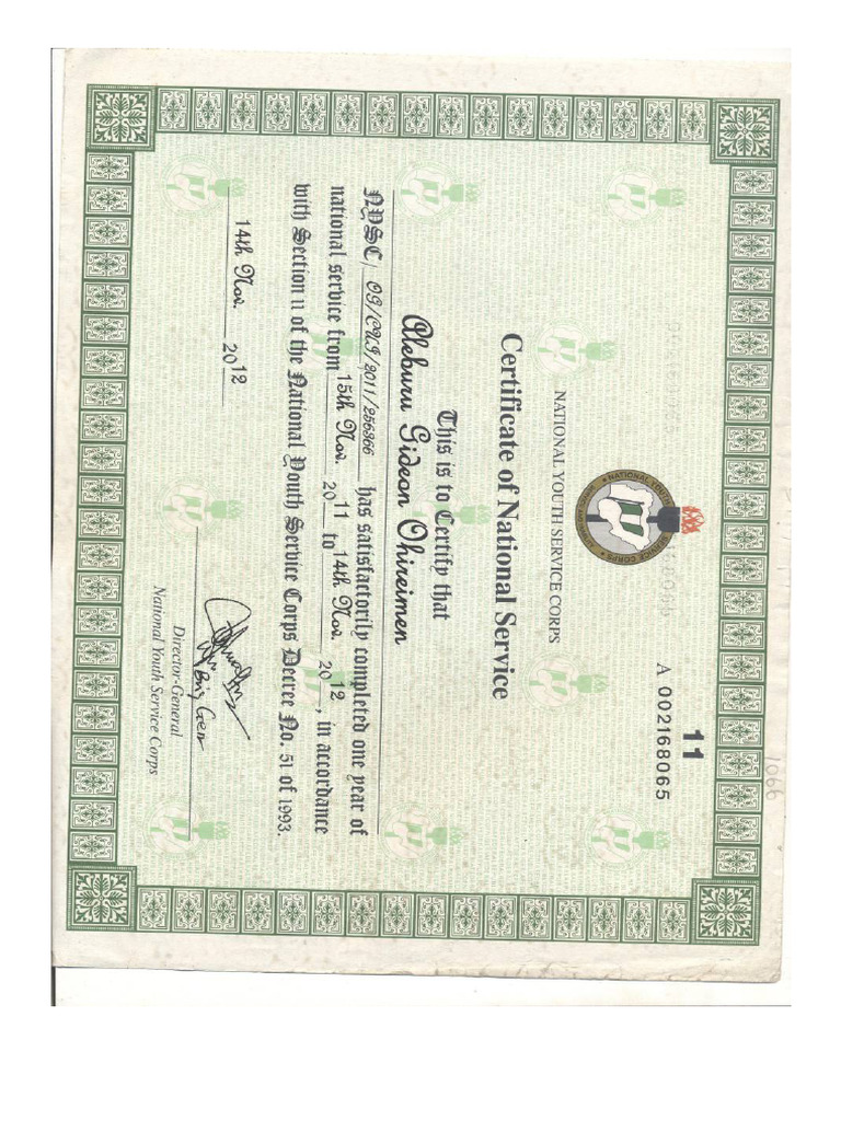 Nysc | PDF