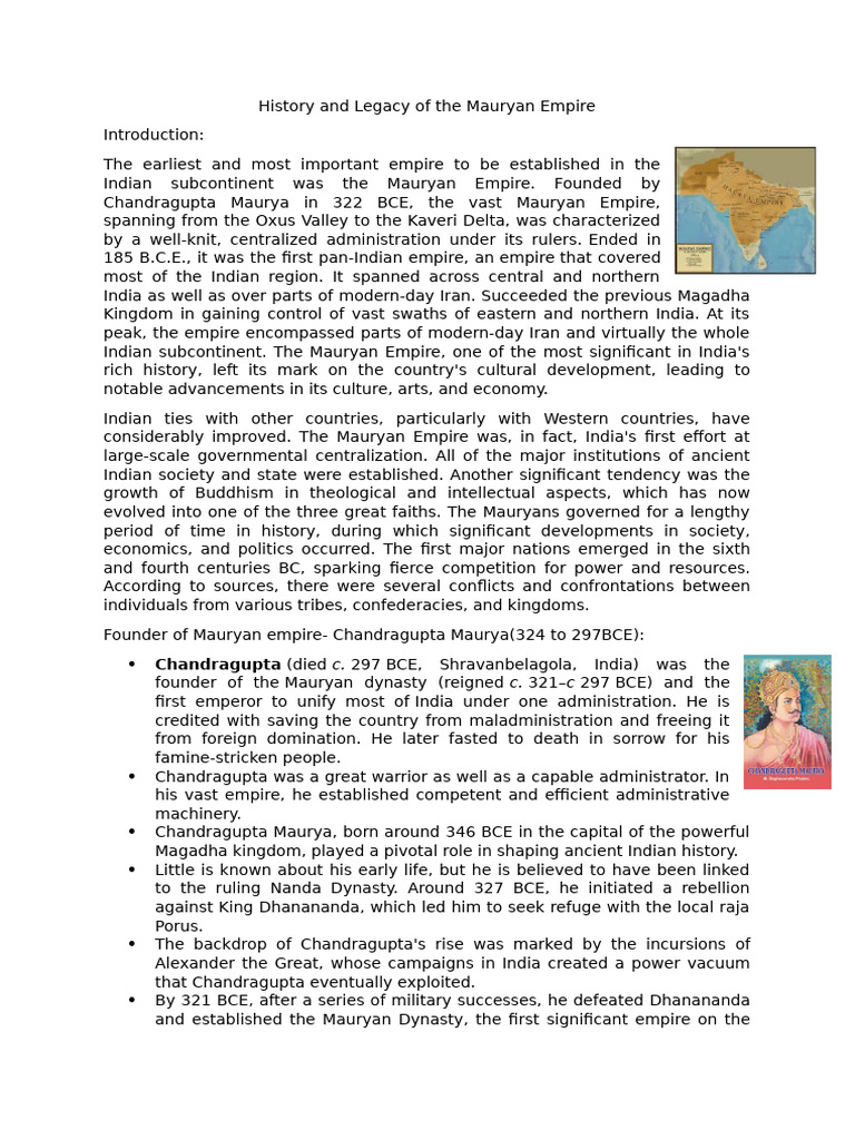 Legacy of the Mauryan Empire | PDF | Ashoka