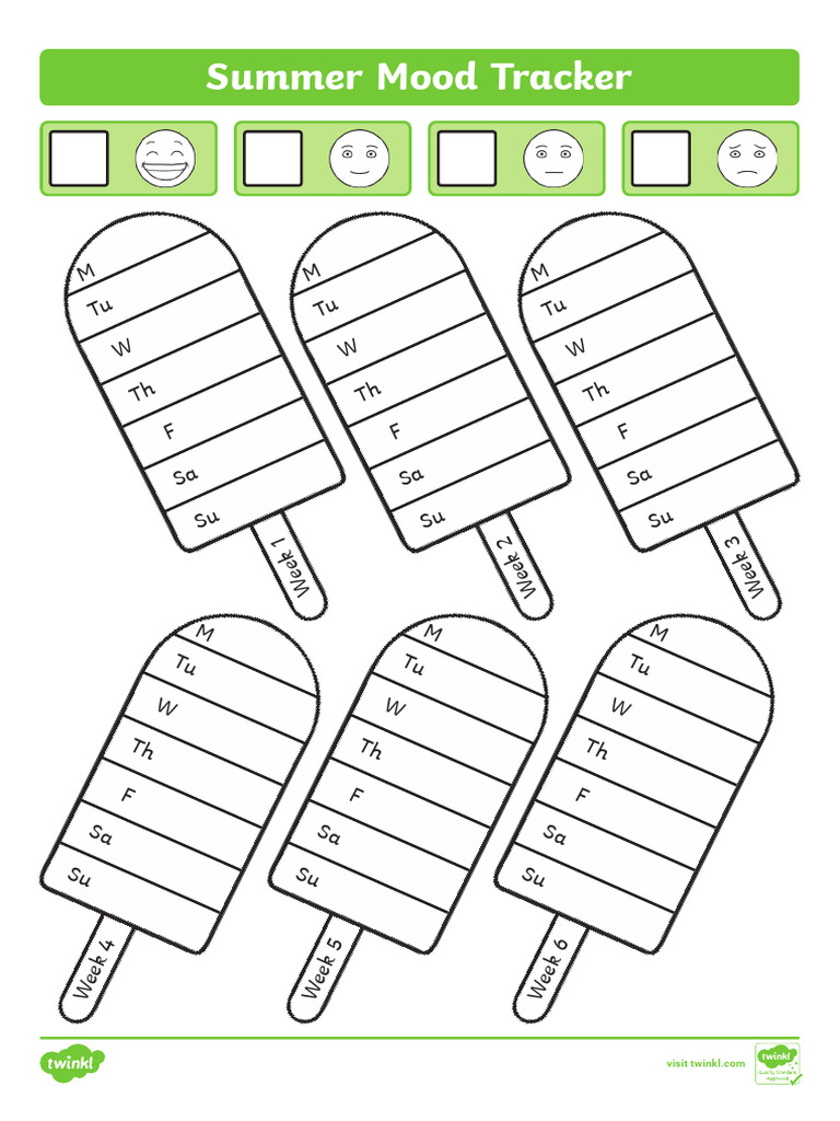 Summer Mood Tracker | PDF