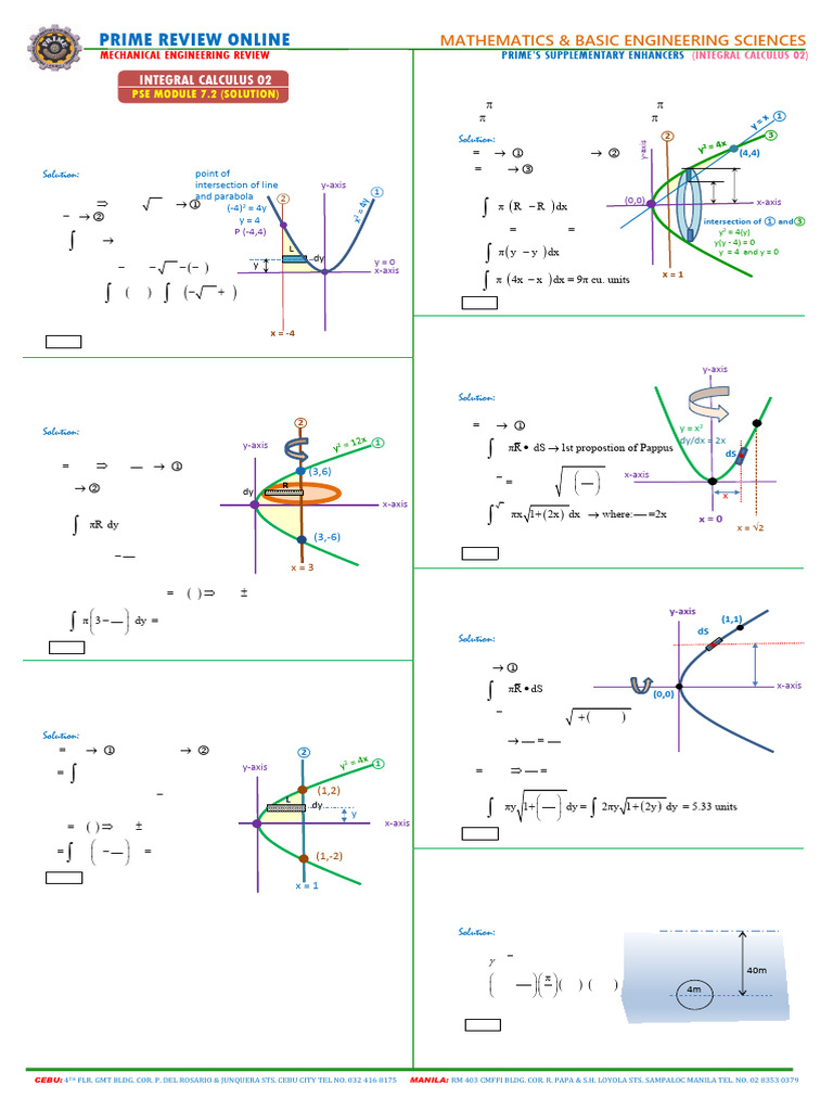 PRIME Integral Calculus 02 Solutions For PSE 7.2 | PDF | Integral ...
