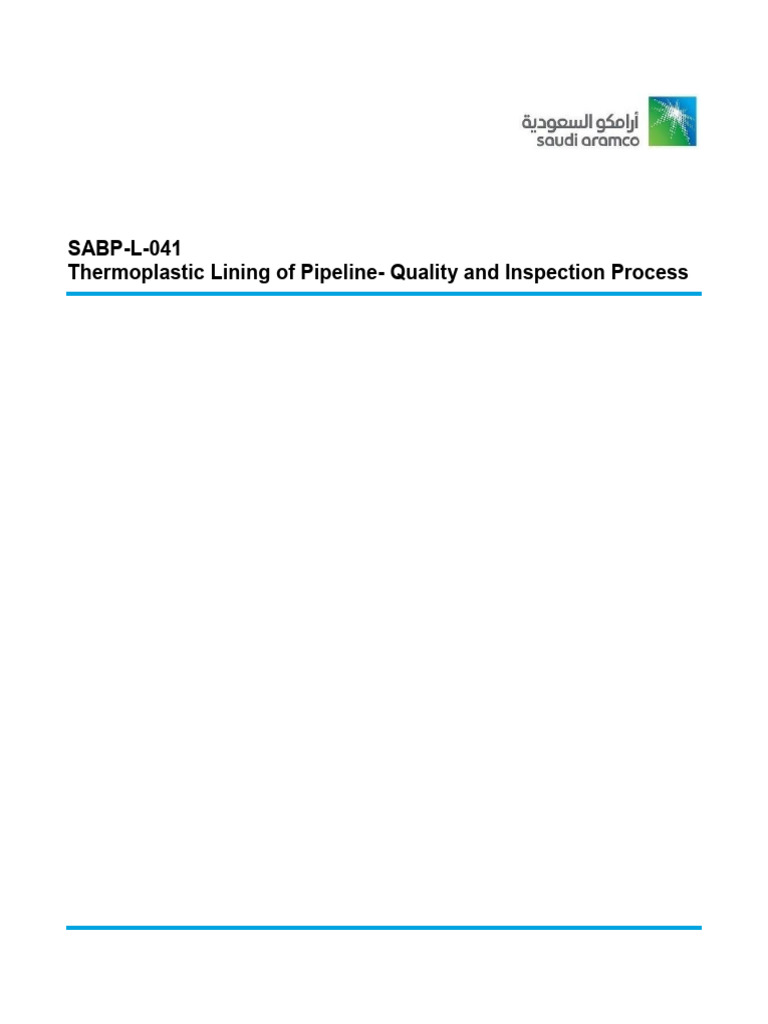 Sabp L 041 | PDF | Pipe (Fluid Conveyance) | Welding