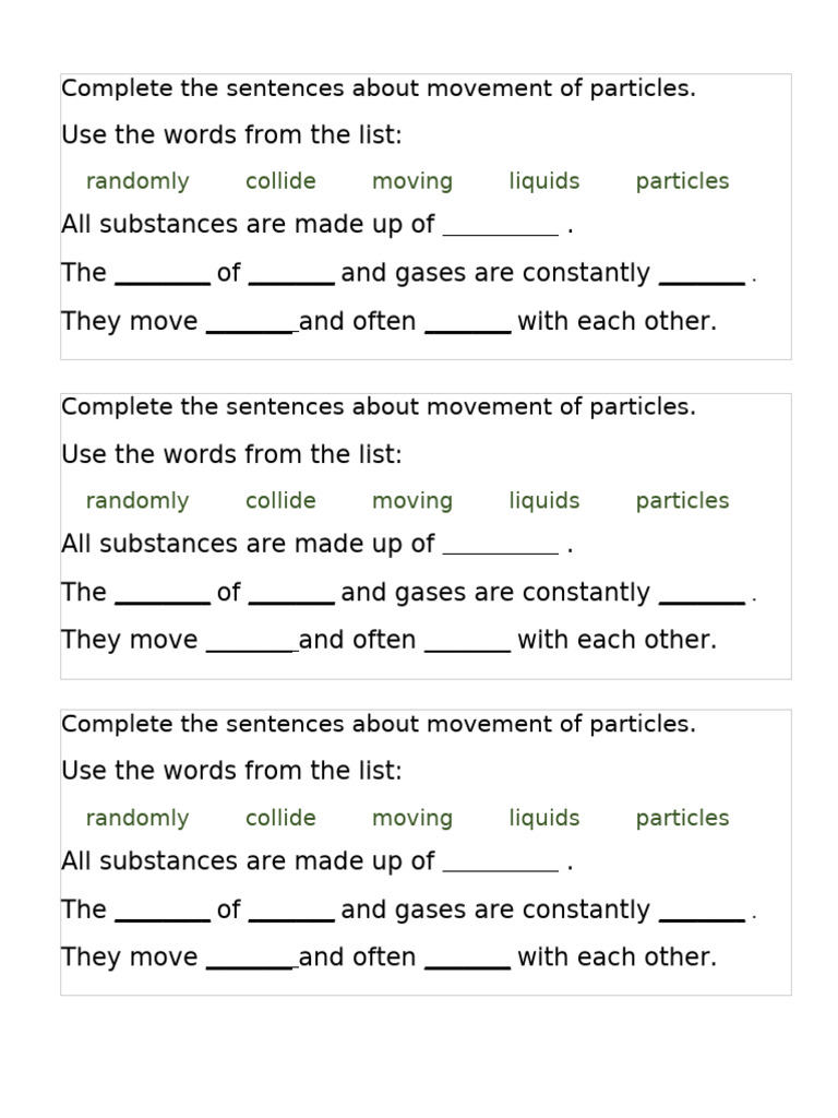 Complete The Sentence | PDF