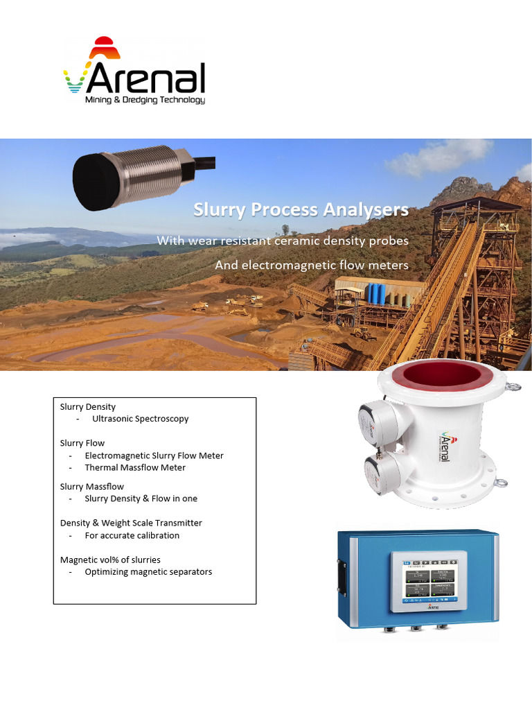 Arenal Slurry Density & Flow Solutions | PDF | Flow Measurement | Power ...