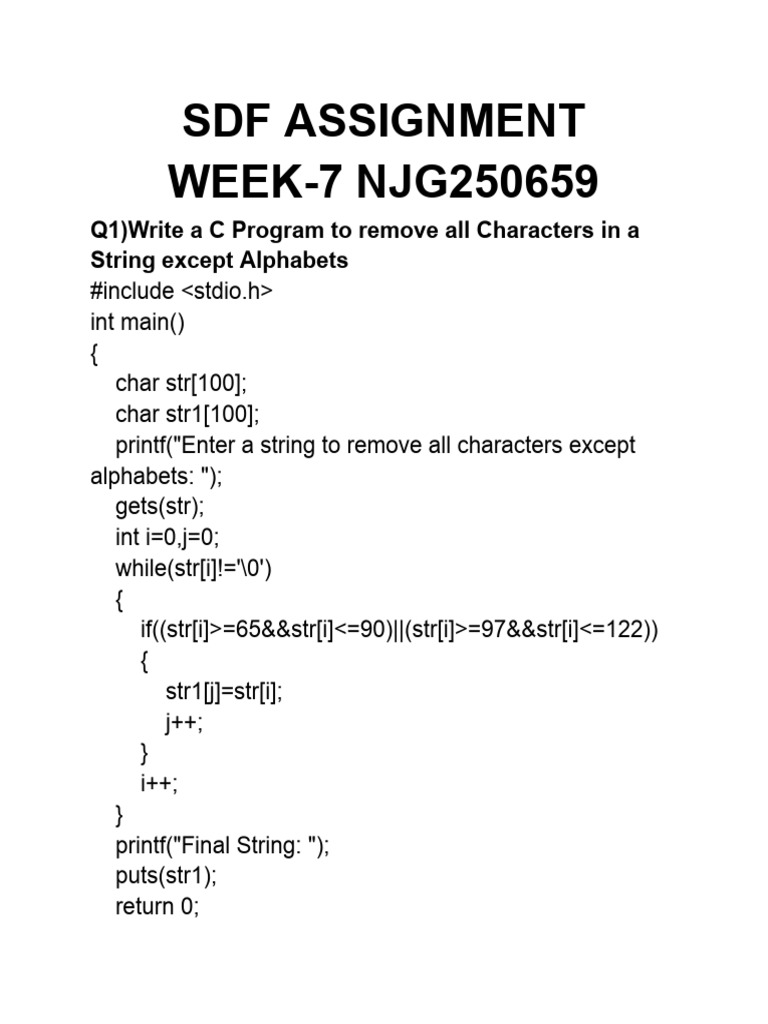 C Programming Assignments Solutions | PDF | Computer Programming | Computing