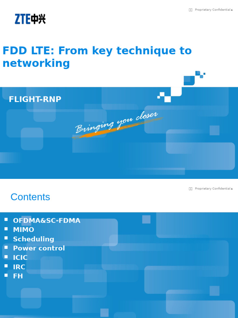 FDD LTE Networking Techniques Overview | PDF | Physical Layer Protocols ...