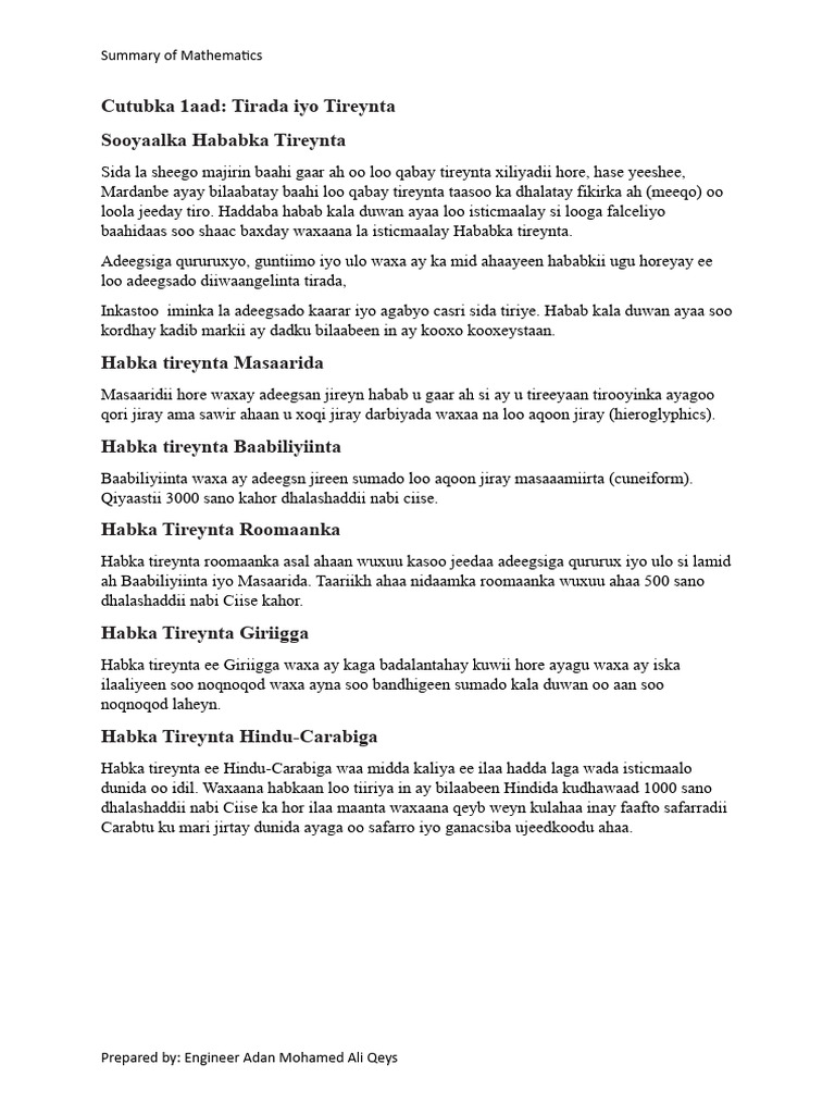 Xisaab | PDF