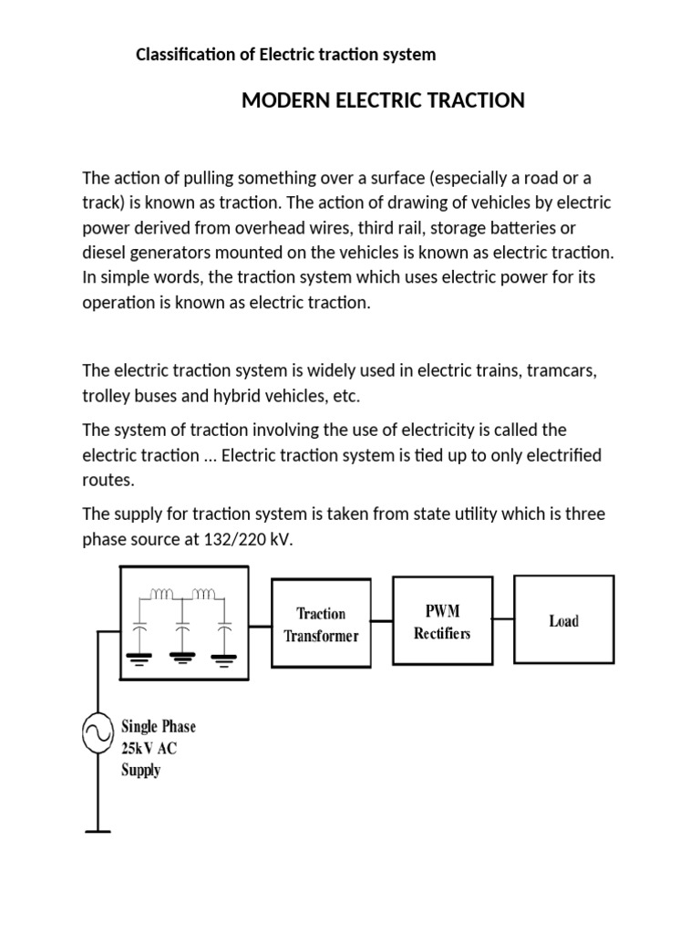MODERN ELECTRIC TRACTION Notes Dip 3rd Yr | PDF | Electric Power ...