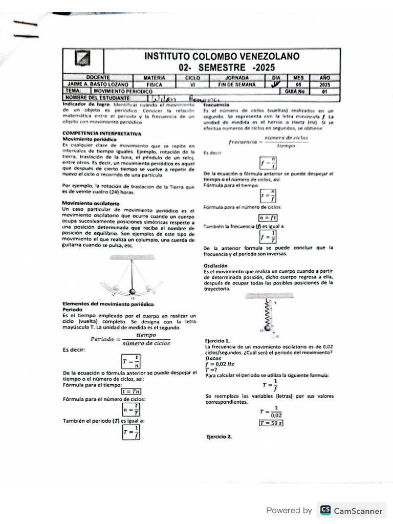 Movimiento Periódico | PDF