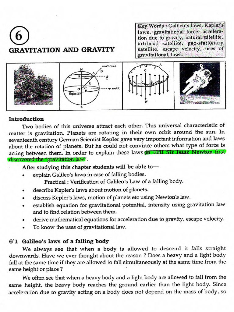 EV Physics 1st Paper (Chapter 6 - Gravitation and Gravity) | PDF | Scientific Theories | Quantum ...
