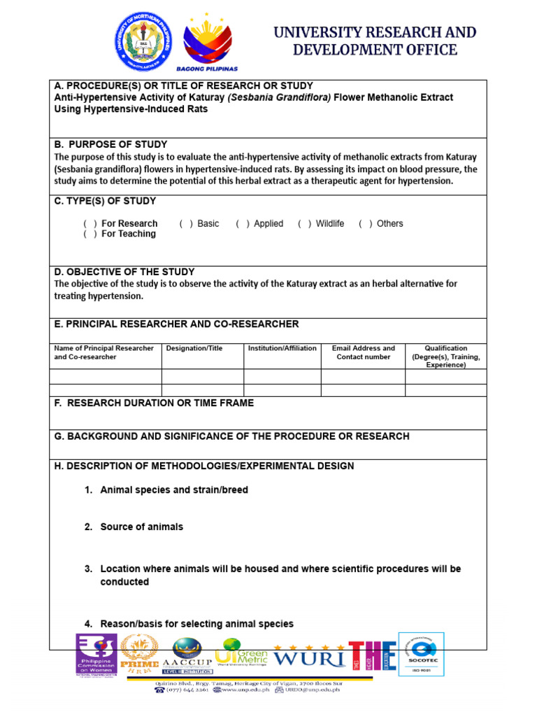 Iacuc Form | PDF