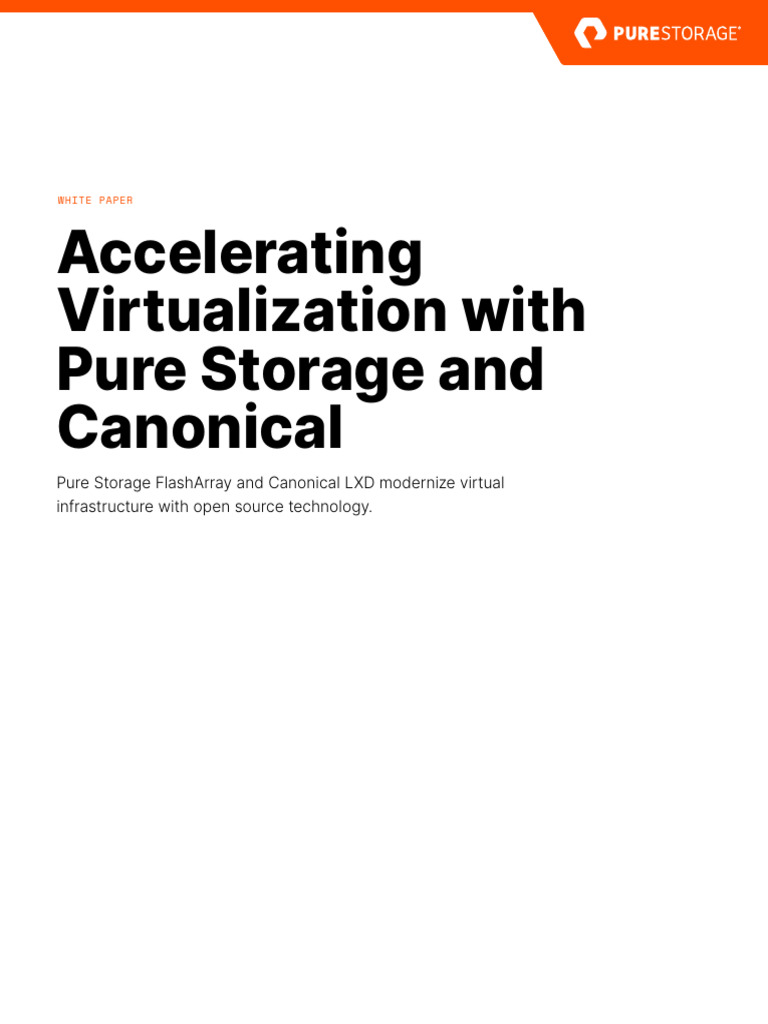 WP Accelerating Virtualization Pure Storage and Canonical | PDF ...