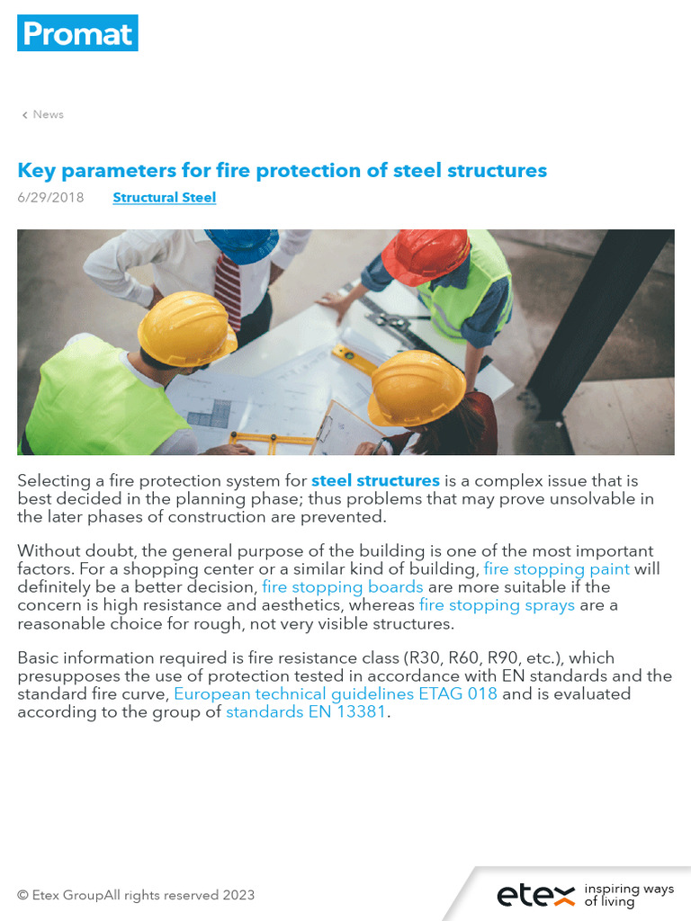 Fire Protection for Steel Structures Guide | PDF | Structural Steel ...