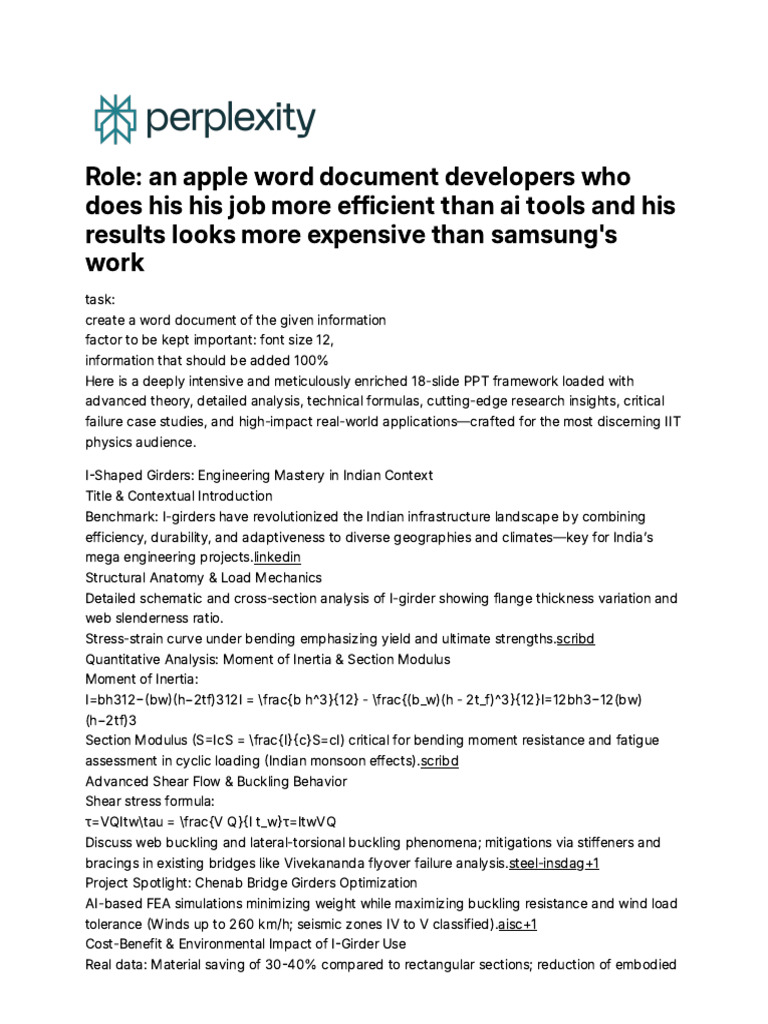 Role - An Apple Word Document Developers Who Does H | PDF | Interferometry | Buckling