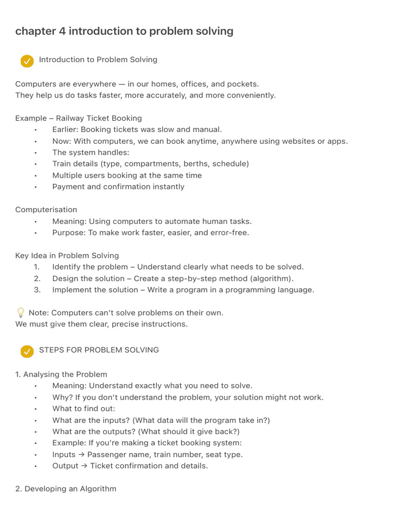 Chapter 4 Introduction To Problem Solving | PDF | Control Flow | Computer Programming