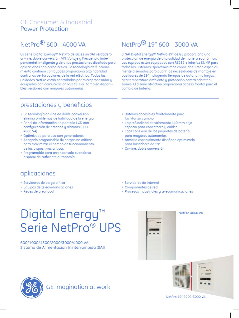 NetPro Leaflet GEA D1003 ES Y04m08 Print | PDF | Ingenieria Eléctrica ...