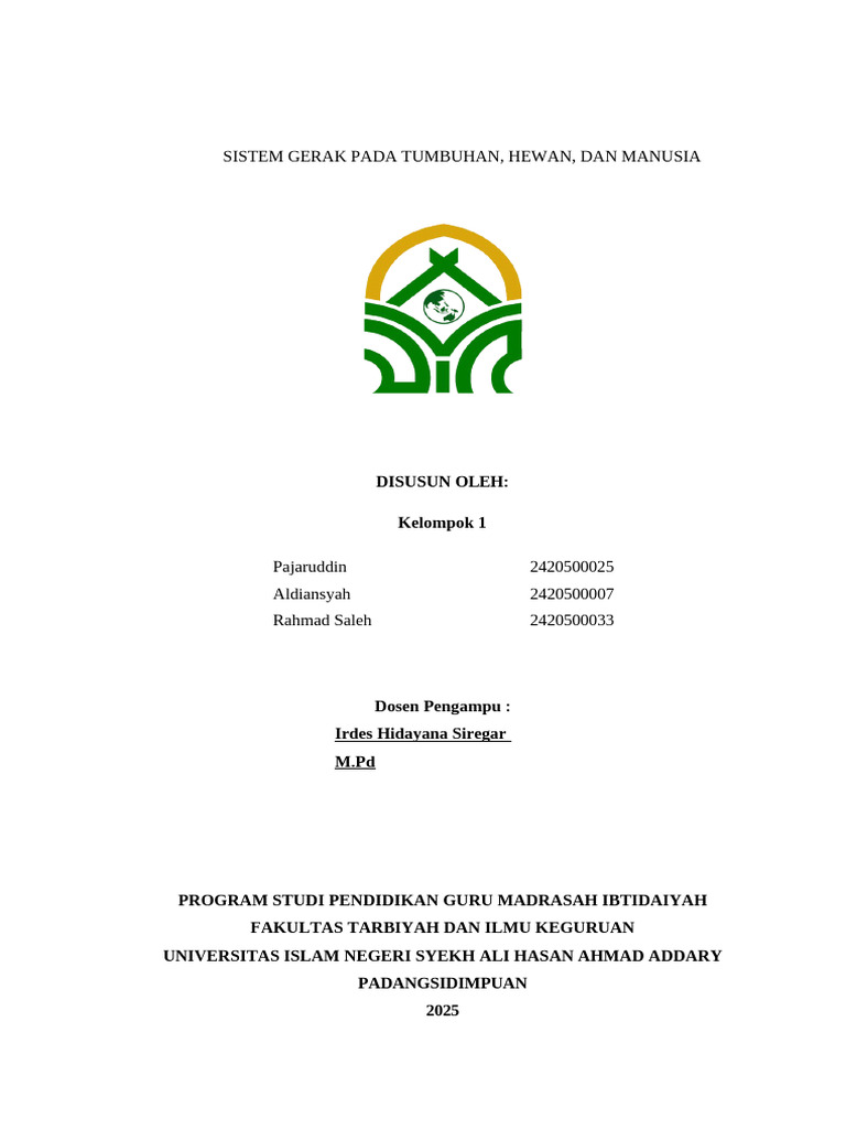 Sistem Gerak Buhan, Hean, Dan Manusia Asli | PDF