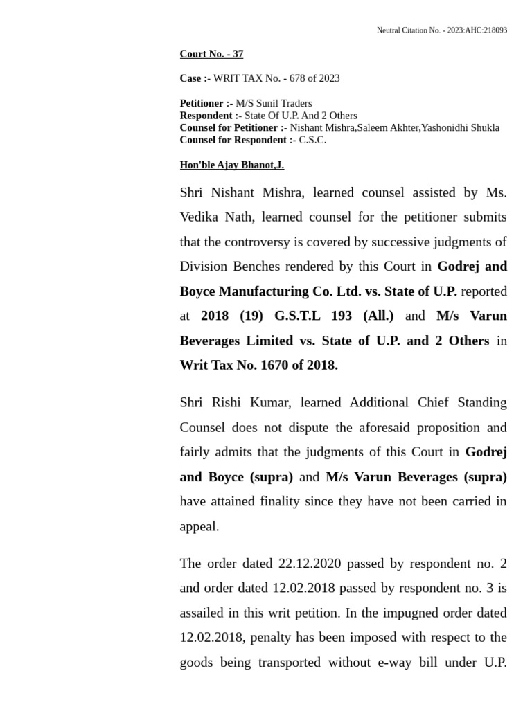 M.S Sunil Traders | PDF | Public Law | Judiciaries