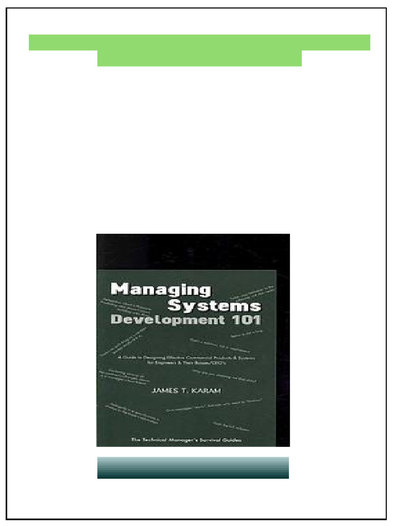 Managing Systems Development 101 1st Edition James T. Karam No Waiting Time | PDF | Mathematics ...