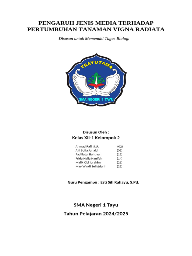 Media Tanam dan Pertumbuhan Vigna Radiata | PDF