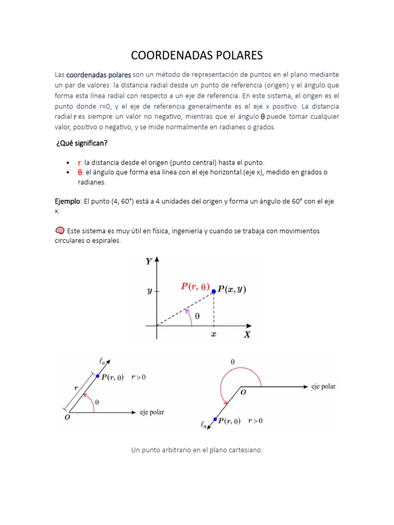 Coordenadas Polares | PDF | Sistema coordinado | Rotación