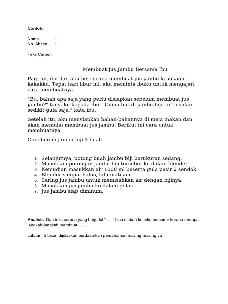 Contoh Pengerjaan Tugas | PDF