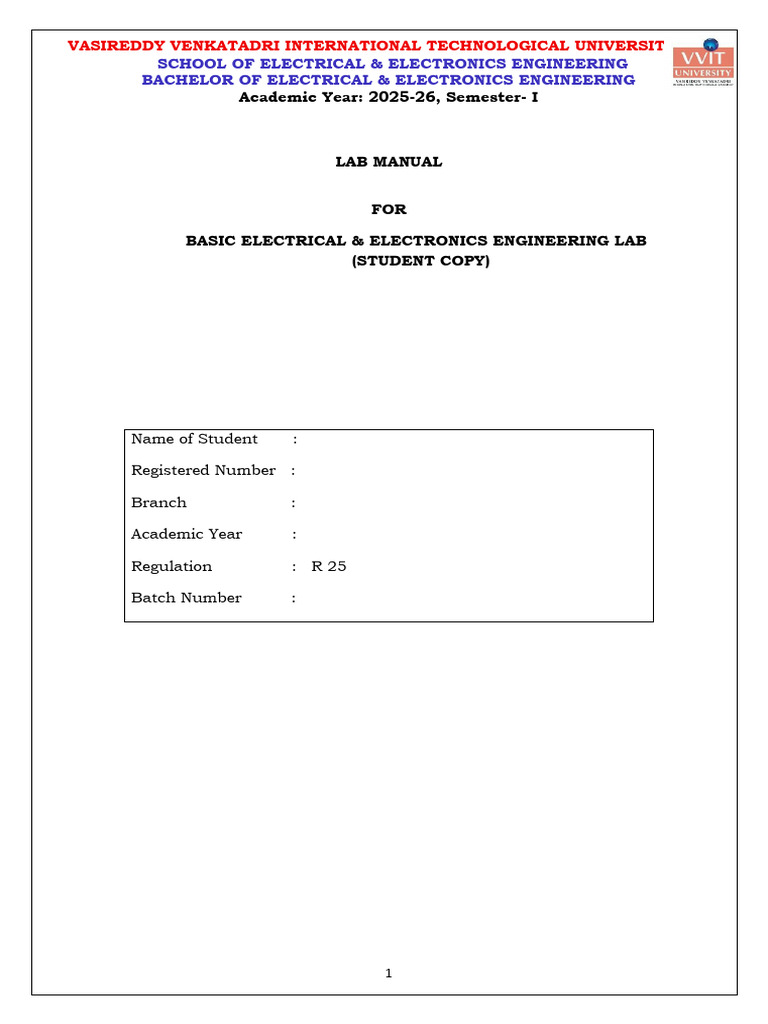 BEEE Final Labmanual Modified | PDF | Logic Gate | Home Appliance