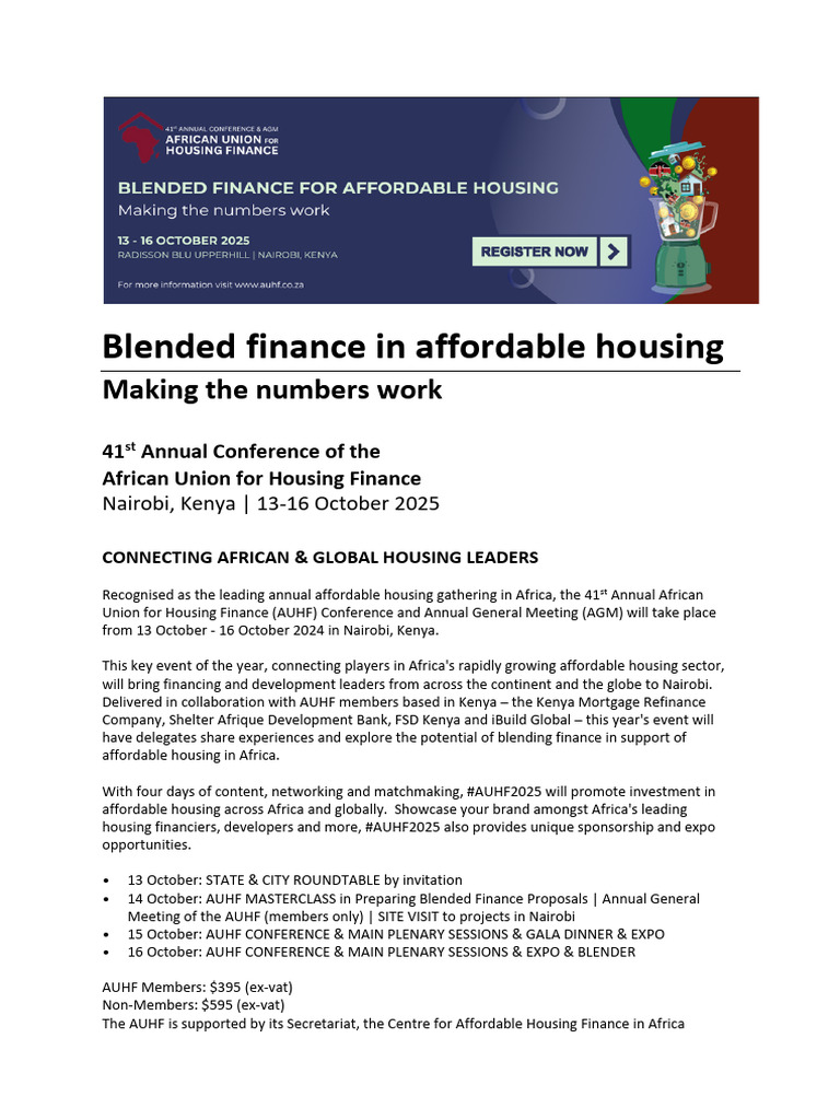 Conference Concept Note - Blending Finance | PDF | Investing ...