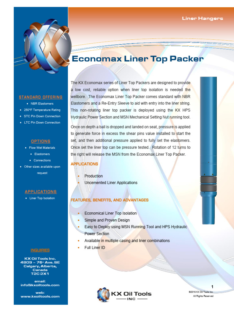 723459-LINER HANGERS - 4.500 X 7.000 Economax Liner Top Packer ...