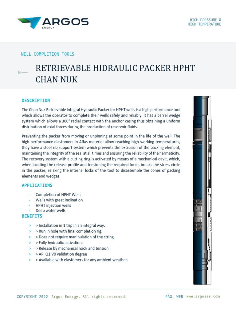 HPHT Retrievable Hydraulic Packer Guide | PDF