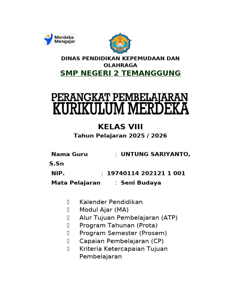 Cover Perangkat Ajar Gabungan Kurikulum Merdeka - Kherysuryawan - Id | PDF