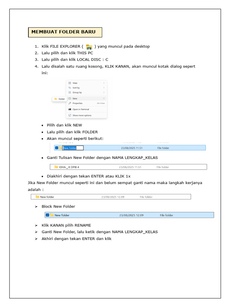 Mmbuat Folder Dan Menyimpan File | PDF