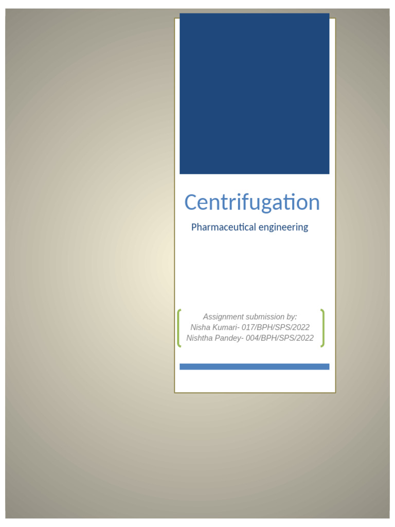 Non-Perforated vs. Perforated Centrifuges | PDF | Centrifugation ...