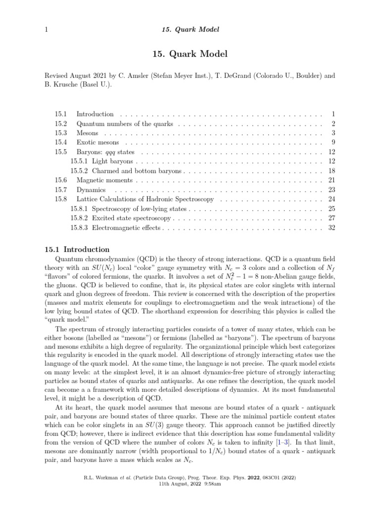 rpp2022-rev-quark-model | PDF | Quark | Quantum Chromodynamics