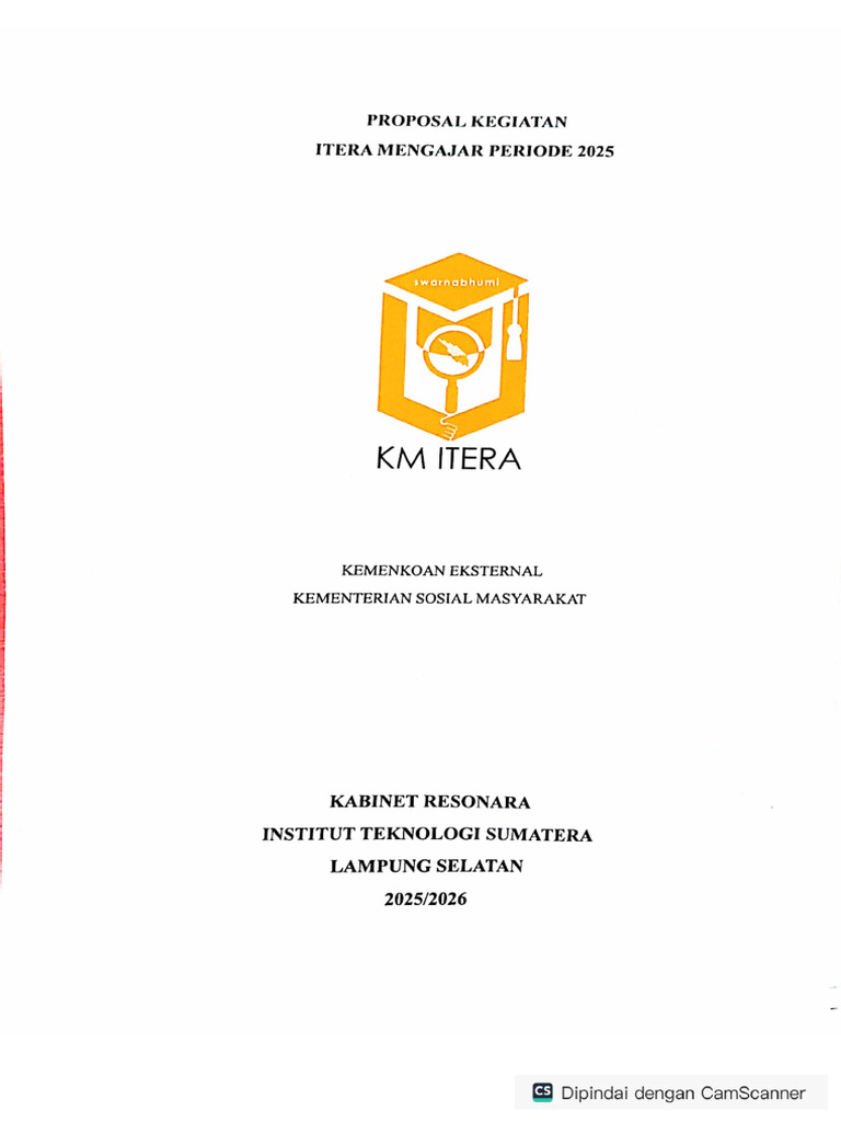 Proposal Kegiatan Itera Mengajar 2025 | PDF