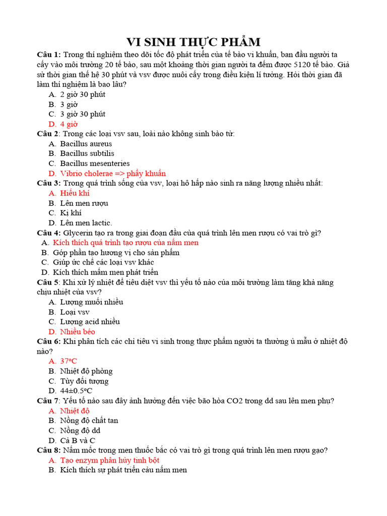 Đề Ôn Tập VSTP | PDF
