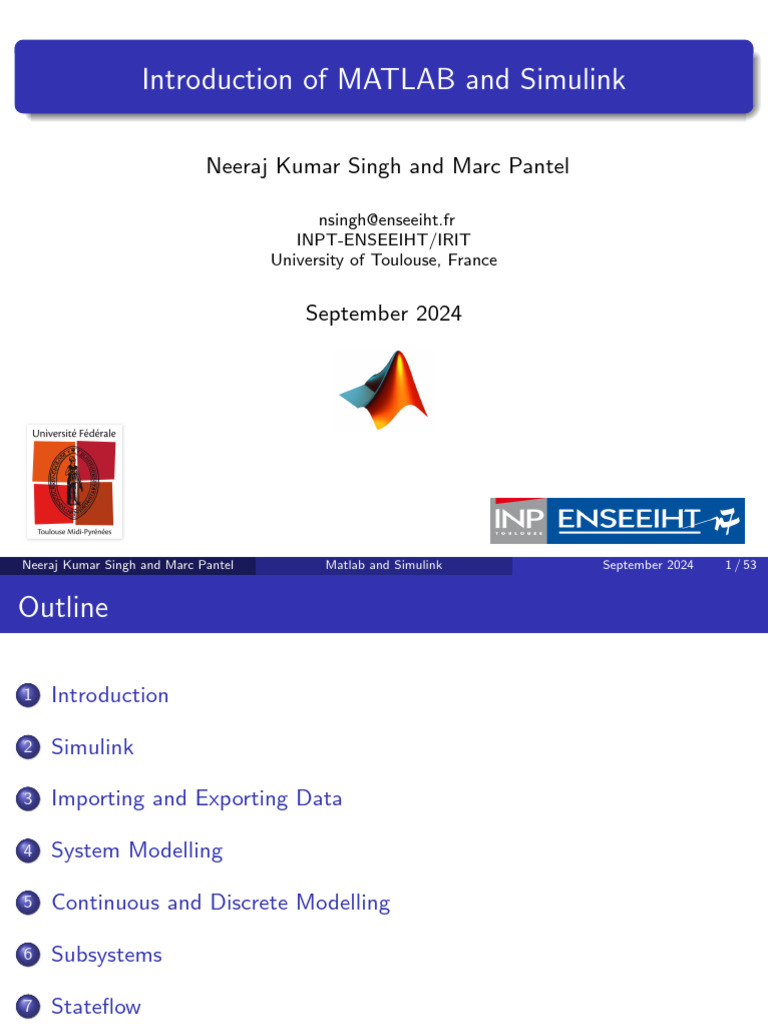 Simulink Handouts | PDF | Matlab | Software Engineering