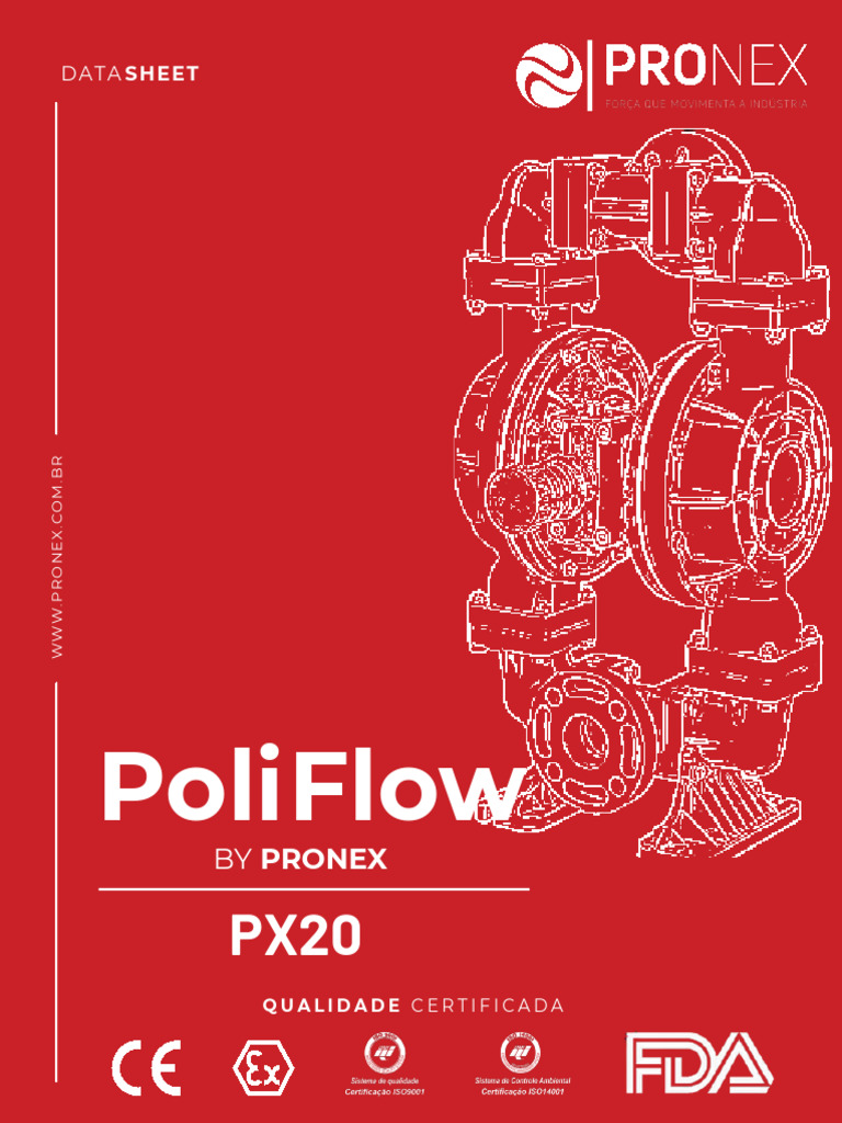 DataSheet PRONEX - PoliFlow PX20 | PDF | Bomba | Válvula
