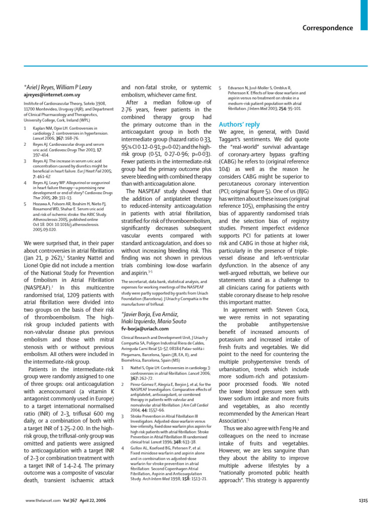 Atrial Fibrillation Therapy Insights | PDF | Percutaneous Coronary ...