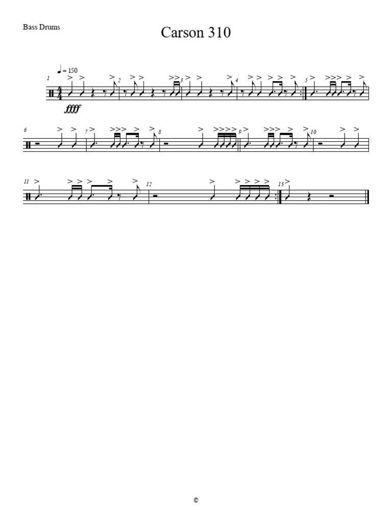 Carson 310 - Bass Drums | PDF