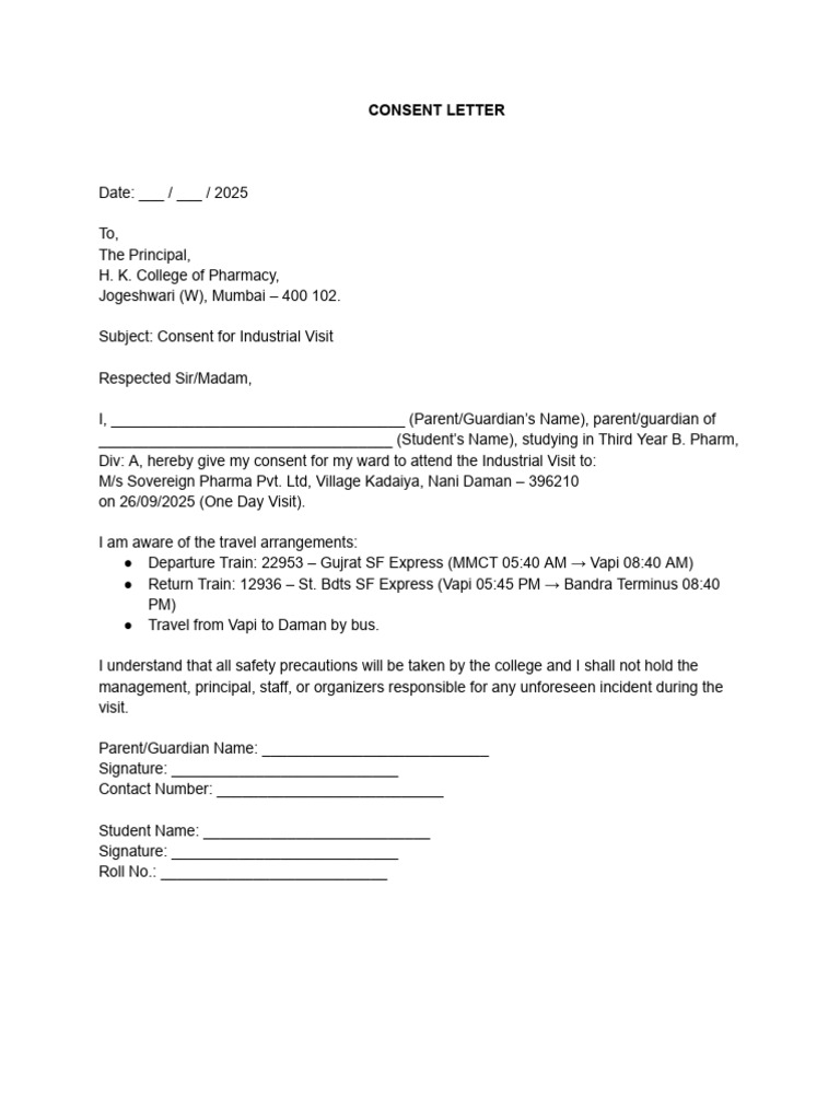 Consent Letter | PDF