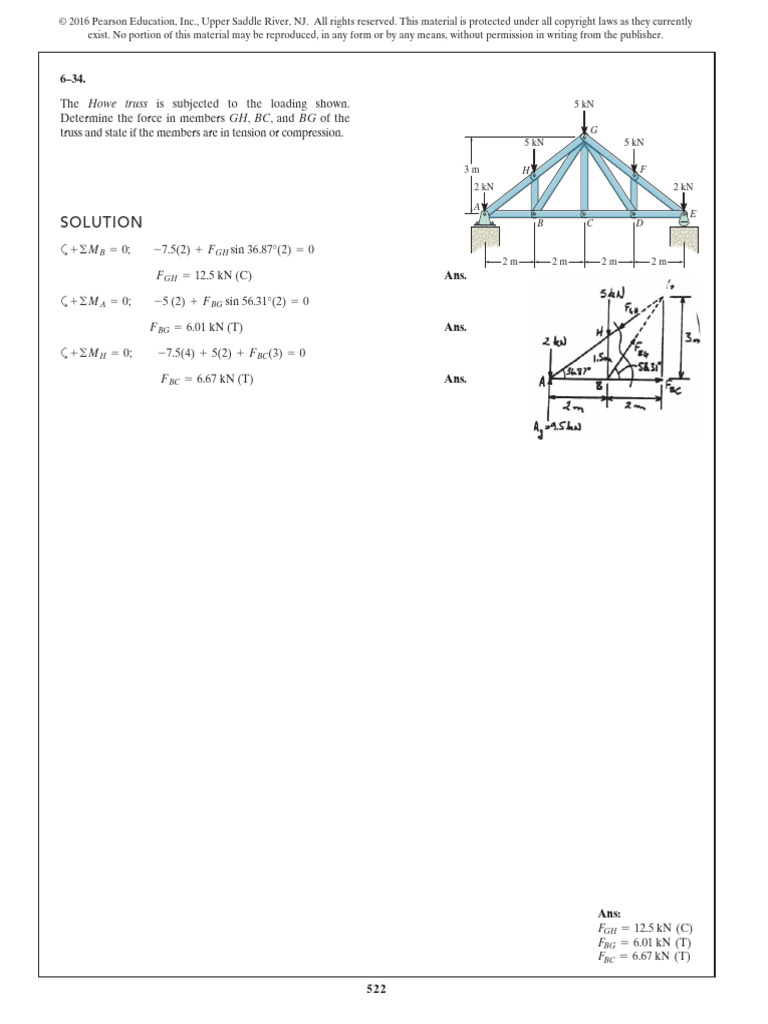 Problems Trusses Section Method | PDF | Truss | Applied And Interdisciplinary Physics
