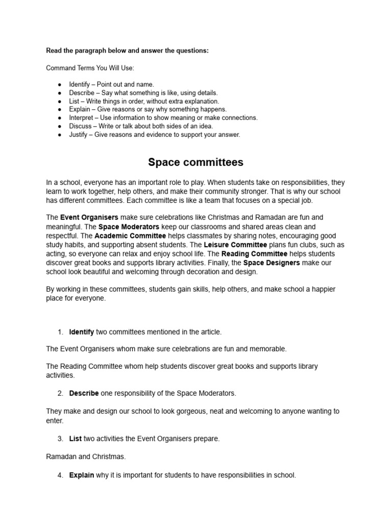 Space Committees. | PDF