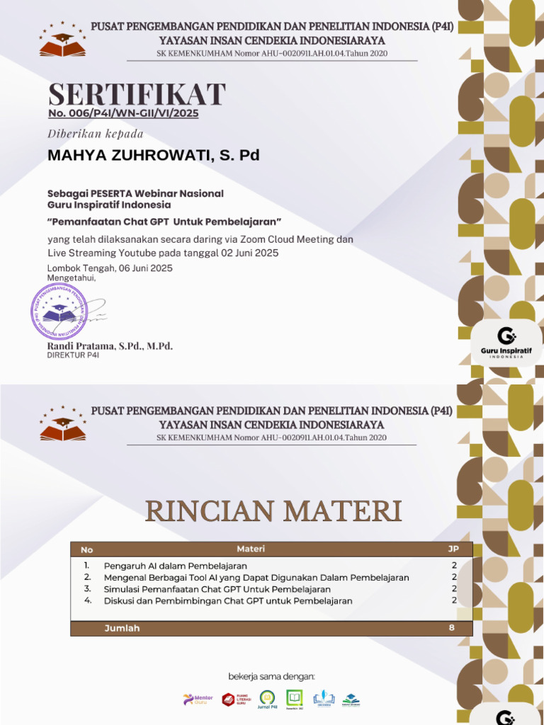 Sertifikat Webinar | PDF