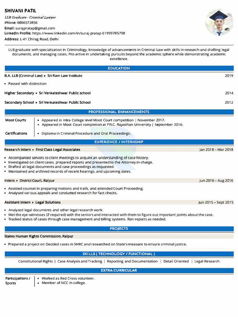 Adv Resume | PDF | Justice | Crime & Violence
