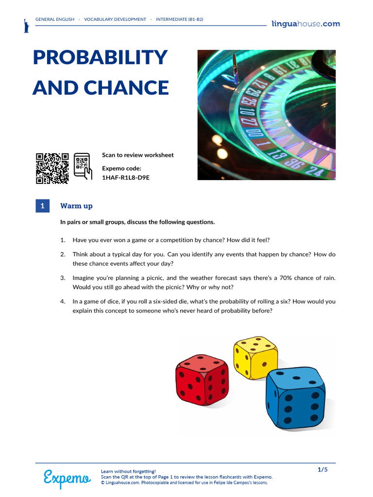 Probability and Chance American English Student | PDF | Linguistics