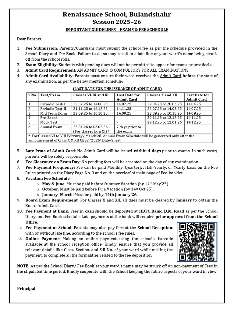 Fee Schedule Chart | PDF