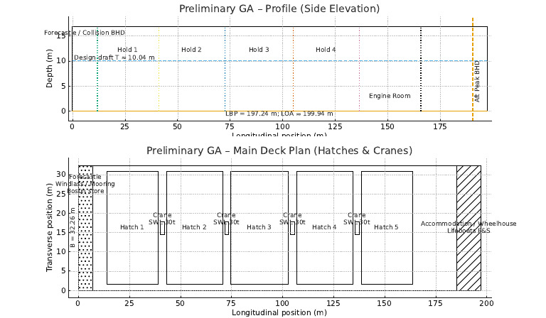 Preliminary GA Ship Design Plans | PDF